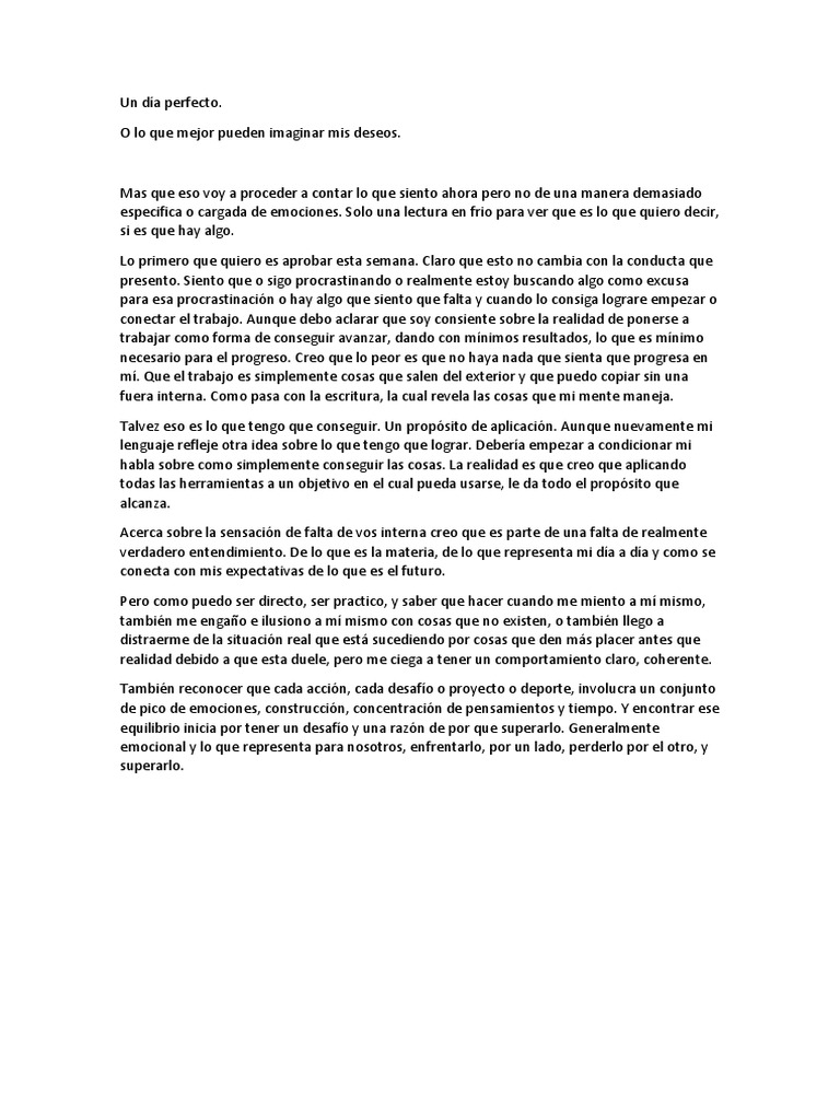 Dia Perfecto | PDF