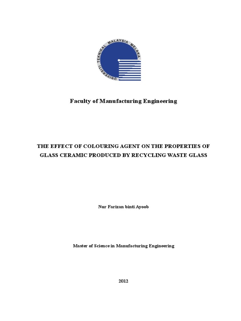 Faculty of Manufacturing Engineering | PDF