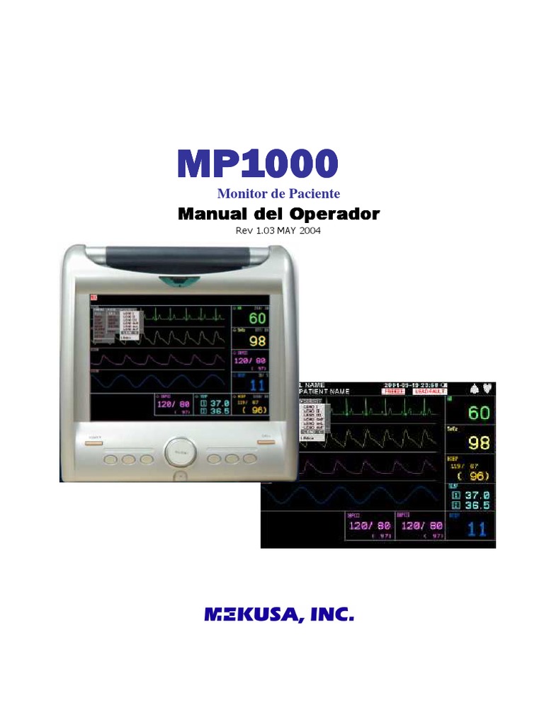 Monitor de Paciente Mp1000 | PDF | Corriente eléctrica | Diodo emisor ...