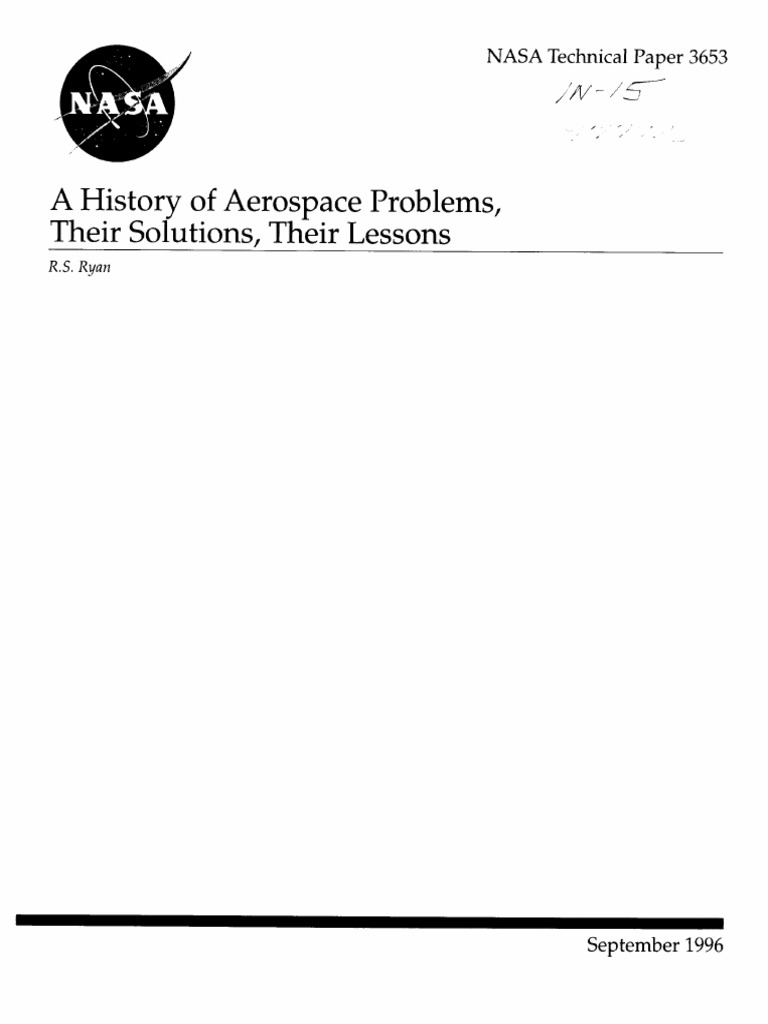 A History of Aerospace Problems, Their Solutions, Their Lessons | PDF ...