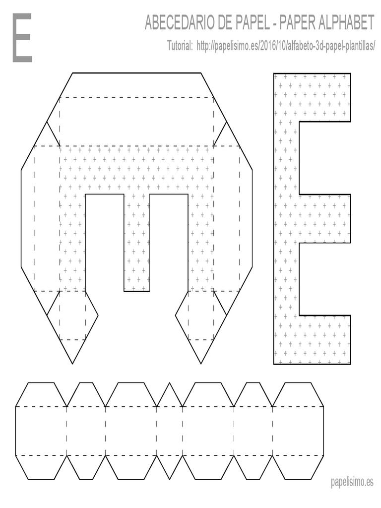 Abecedario de Papel 3D AZ Paper Alphabet | PDF