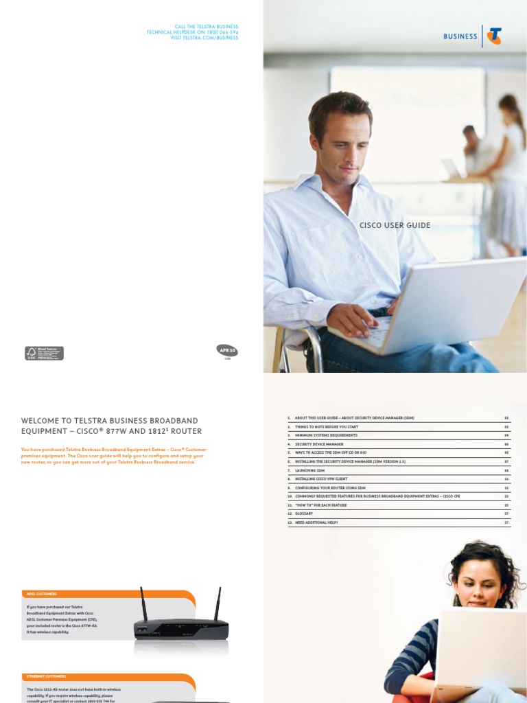 Cisco User Guide: Call The Telstra Business Technical Helpdesk On 1800 ...