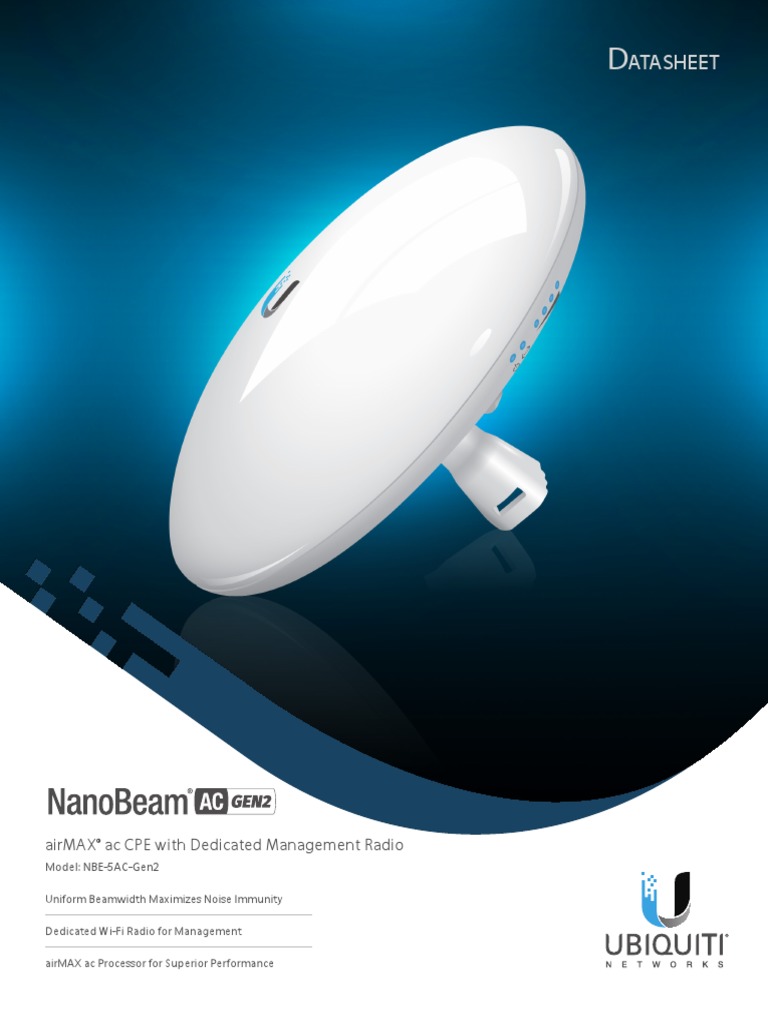 NanoBeam AC Gen2 DS | Wi Fi | Voice Over Ip