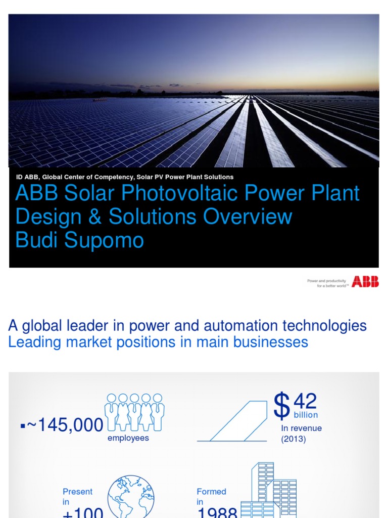 ABB ABB Solar Photovoltaic Power Plant Design PDF | Download Free PDF ...
