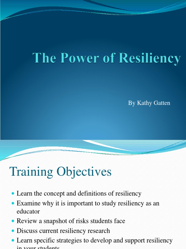 Resiliency PowerPoint | Psychological Resilience | Developmental Psychology