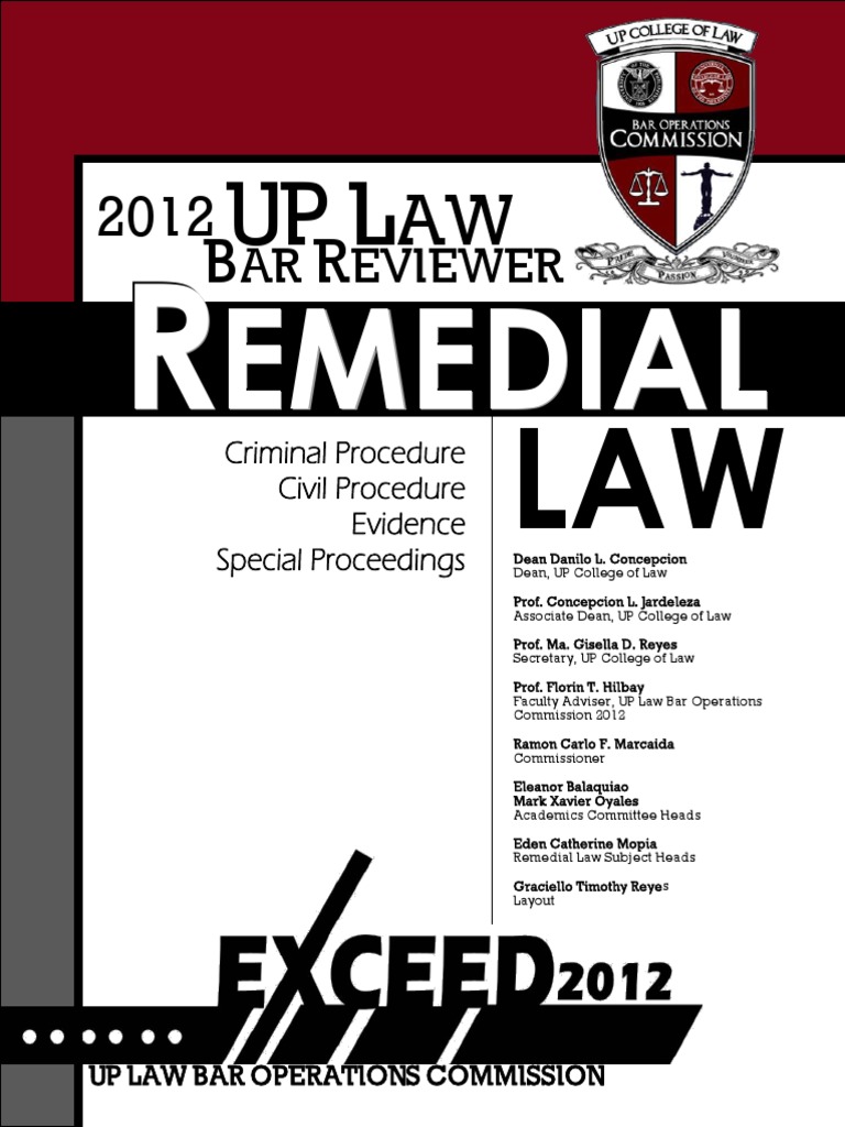 Up Remedial Law Reviewer PDF | PDF | Law