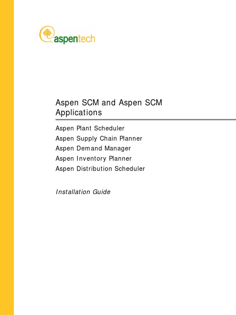 Aspen SCM SCMAppsV8 4-Inst | PDF | Installation (Computer Programs) | 64 Bit Computing