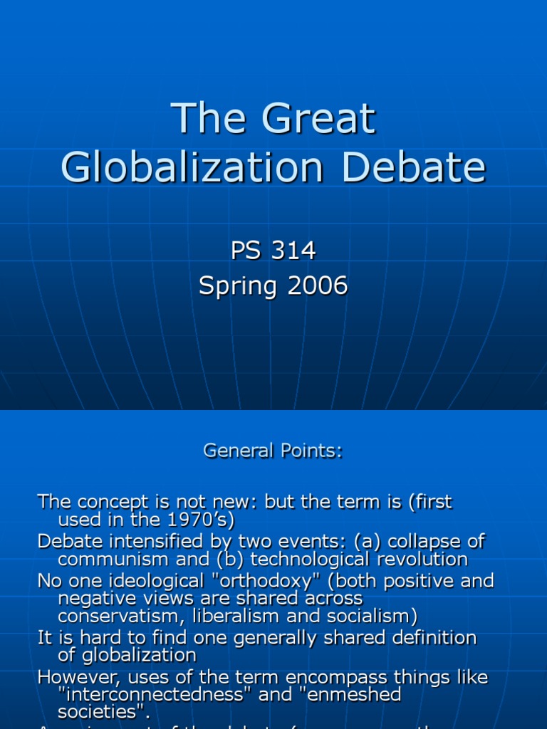 The Great Globalization Debate | PDF | Globalization | Economic Inequality
