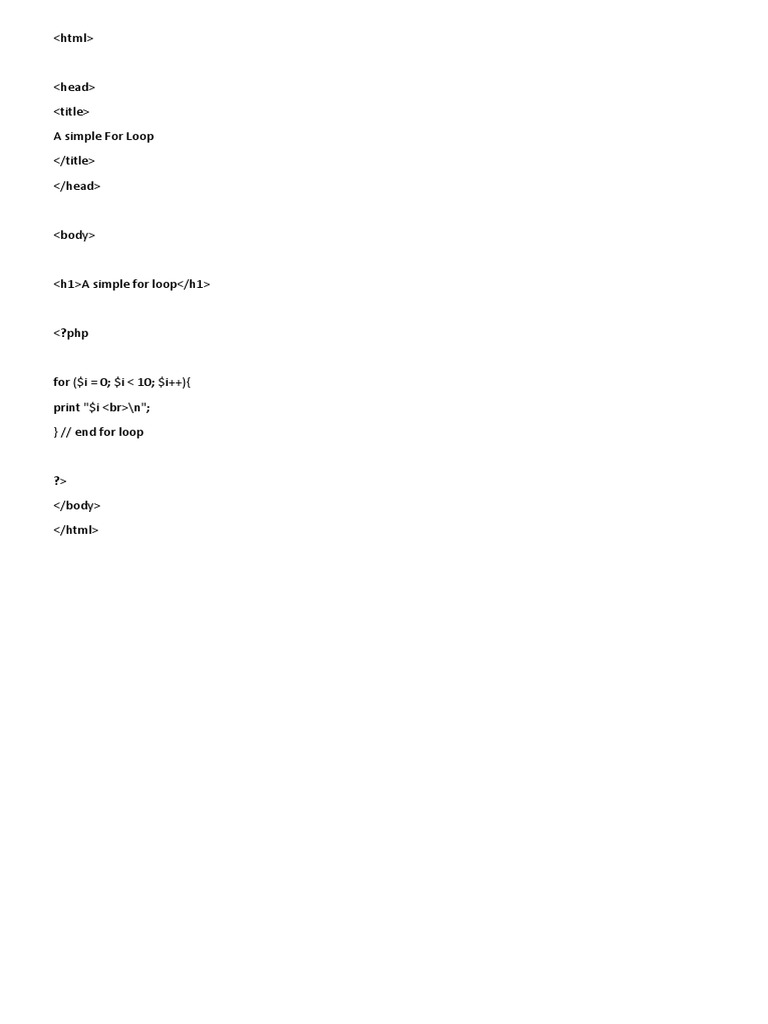 HTML | PDF | Array Data Type | Php