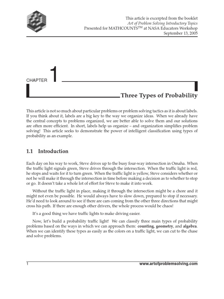 Three Types of Probability | PDF