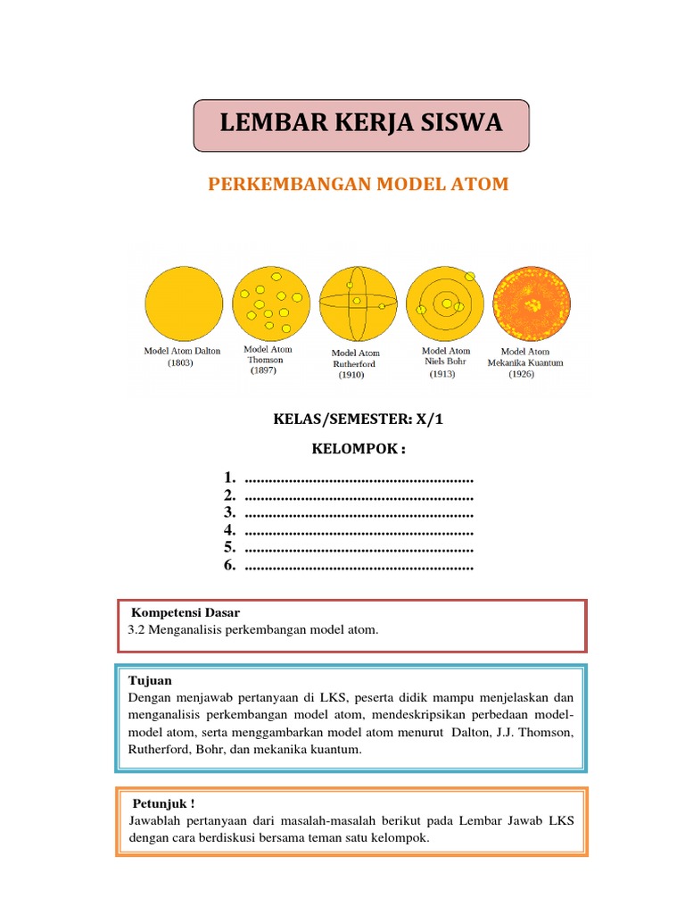 Perkembangan Model Atom | PDF
