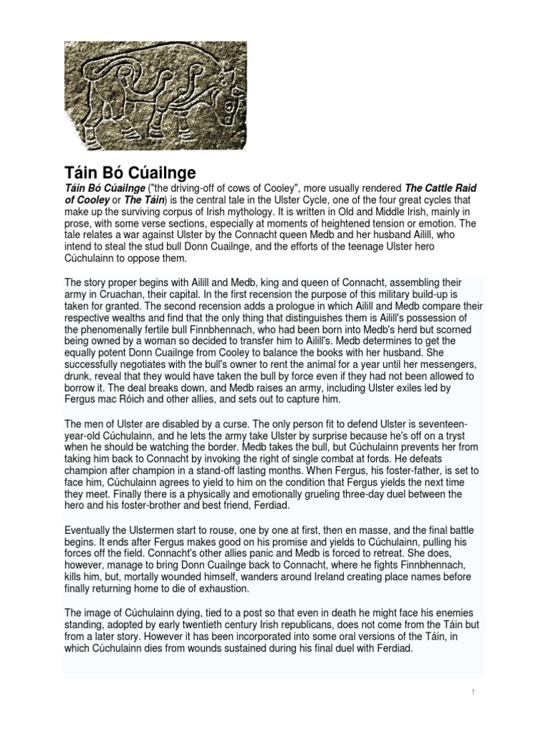 Tain Bo Cuailnge | PDF | Medieval Literature | Ulster