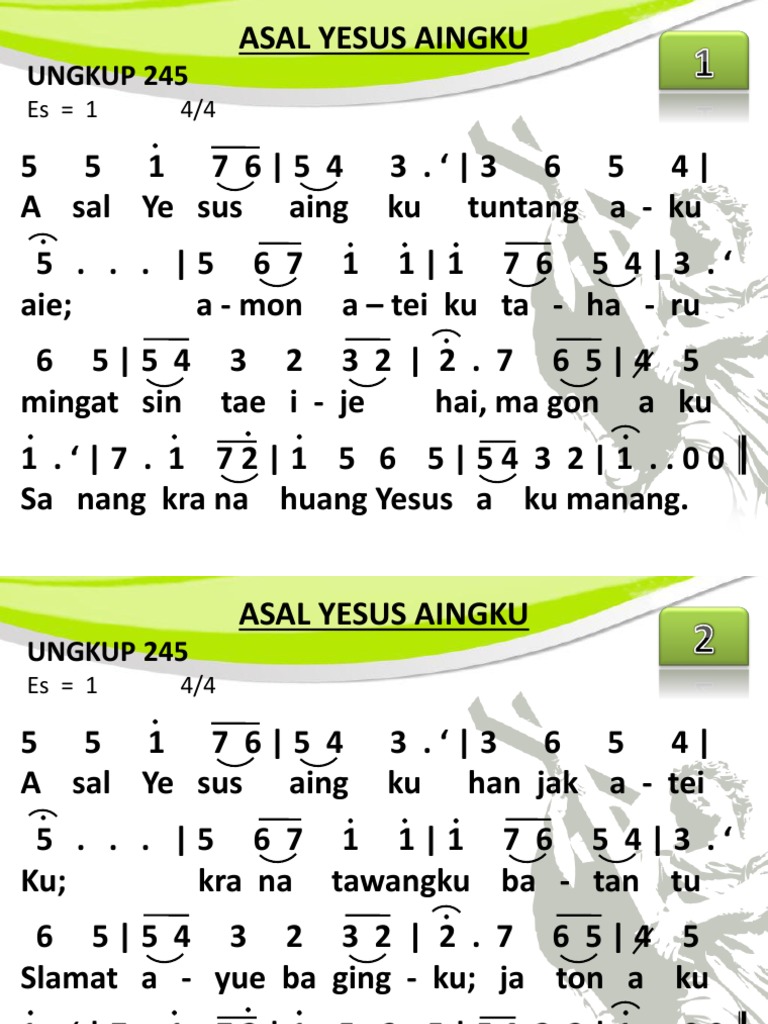 Ungkup 245 - Asal Yesus Aingku | PDF