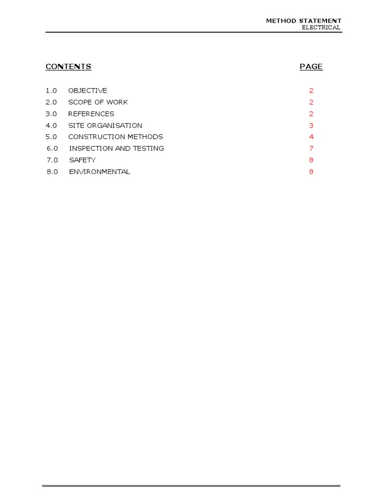 Installation of Electrical Conduits: A Comprehensive Method Statement | PDF | Electrical ...