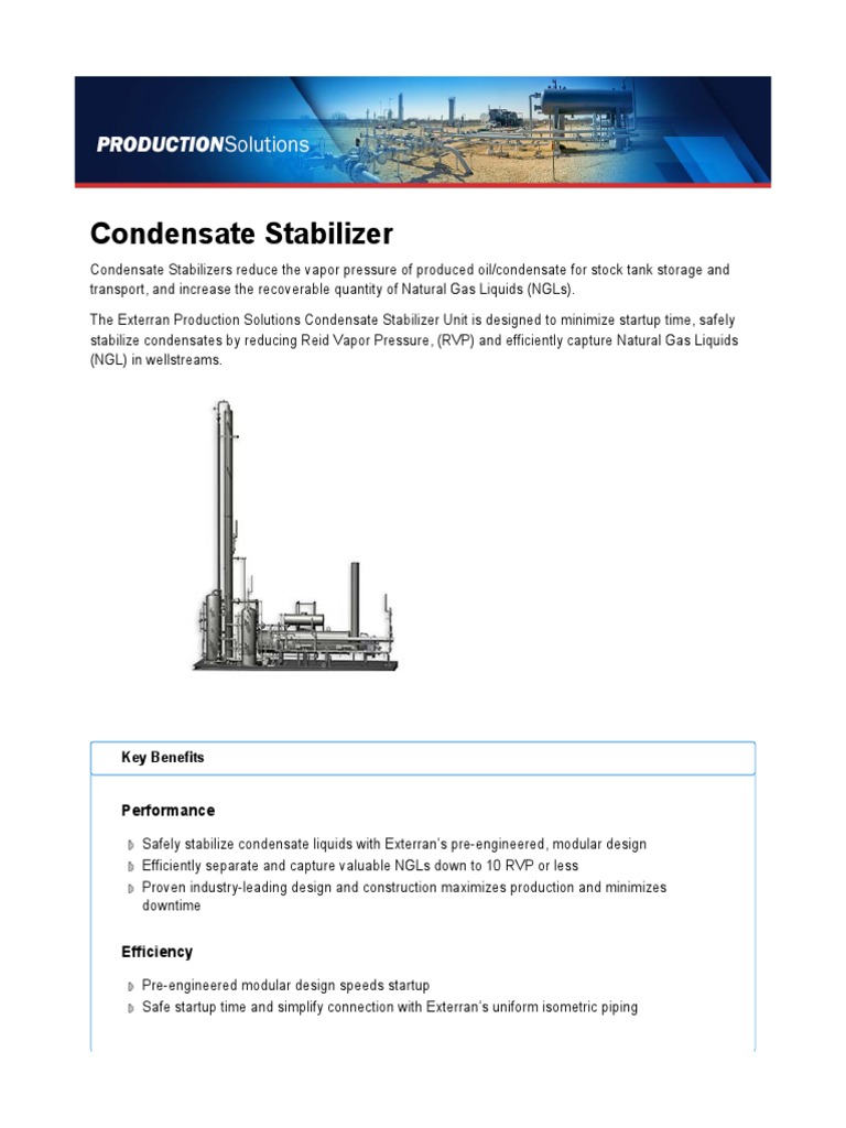 Condensate Stabilizer - Exterran PDF | PDF | Natural Gas Processing ...