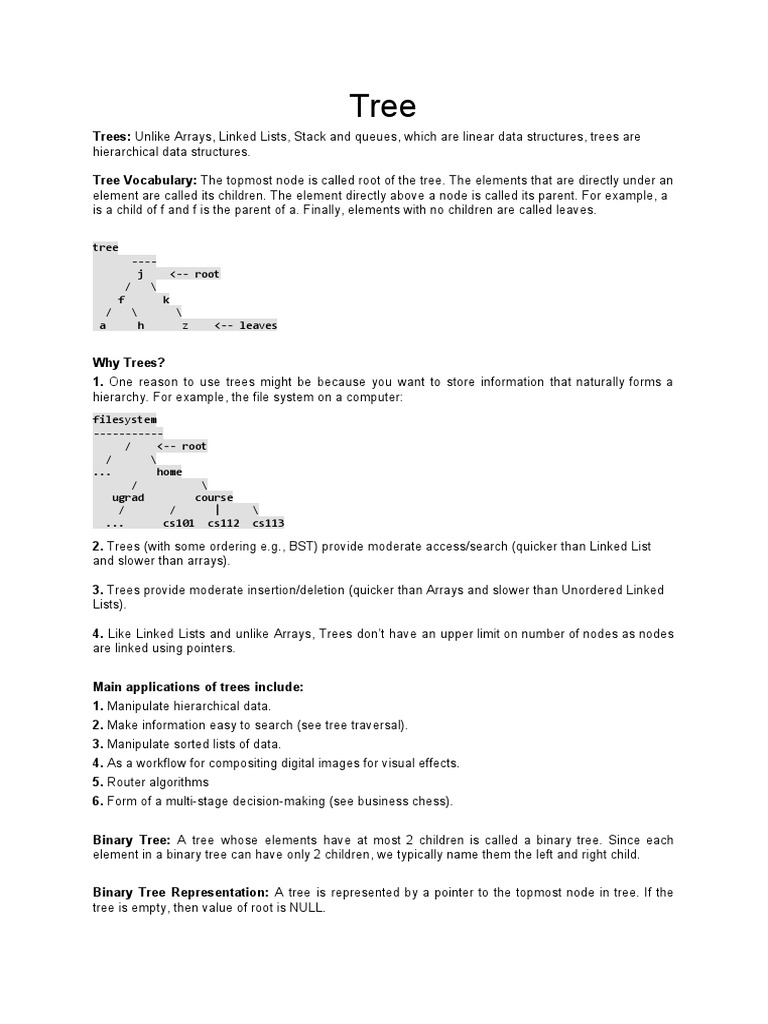 Tree Notes | PDF | Data Management | Information Retrieval