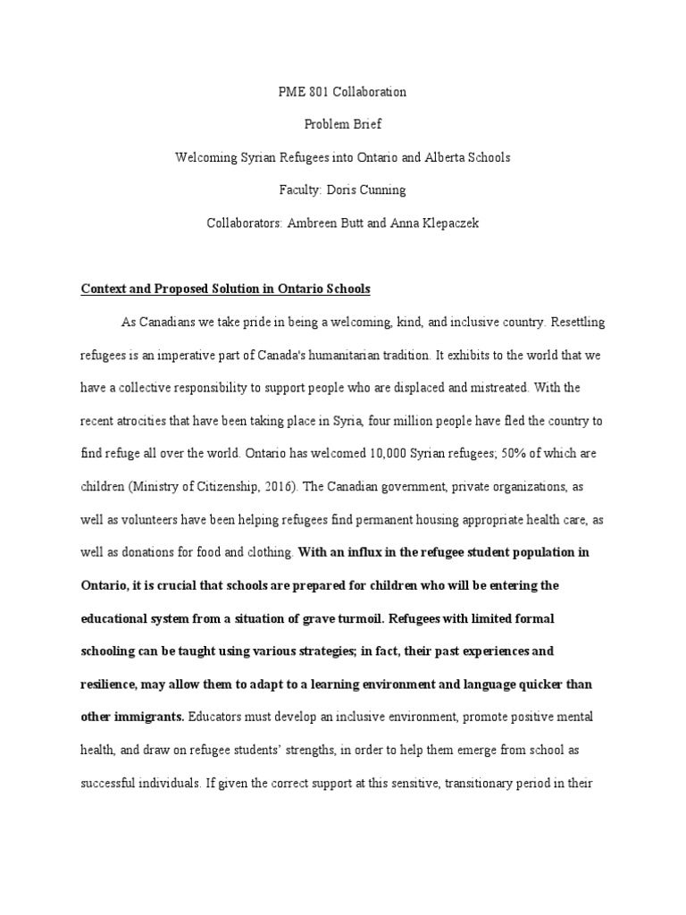 Pme 801 Project | PDF | English As A Second Or Foreign Language | Psychological Trauma