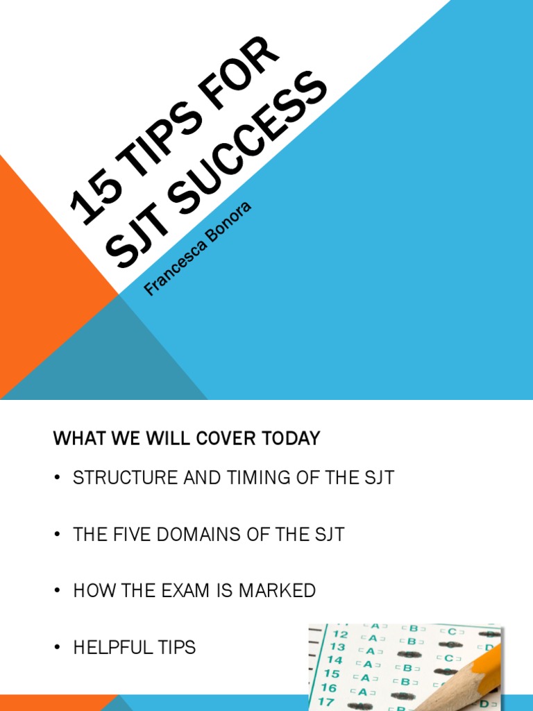 16.11.24 FBonora - 15 Tips For SJT Success | PDF | Medical Prescription ...