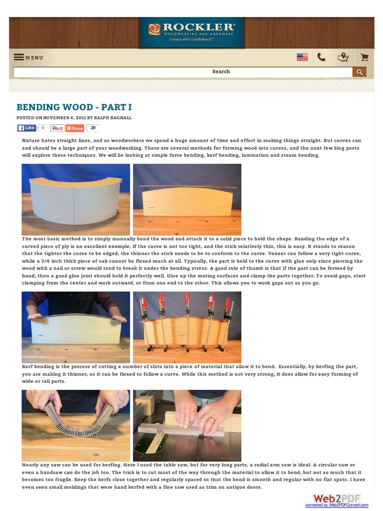 Bending Wood Part 1 | PDF | Wood Veneer | Plywood