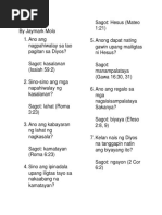Tagalog Christian Sermon Outline | PDF