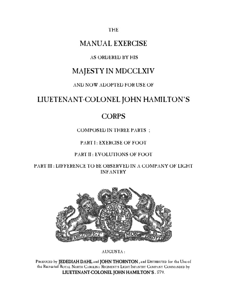 1764 Manual of Arms for Light Infantry | PDF | Company (Military Unit ...