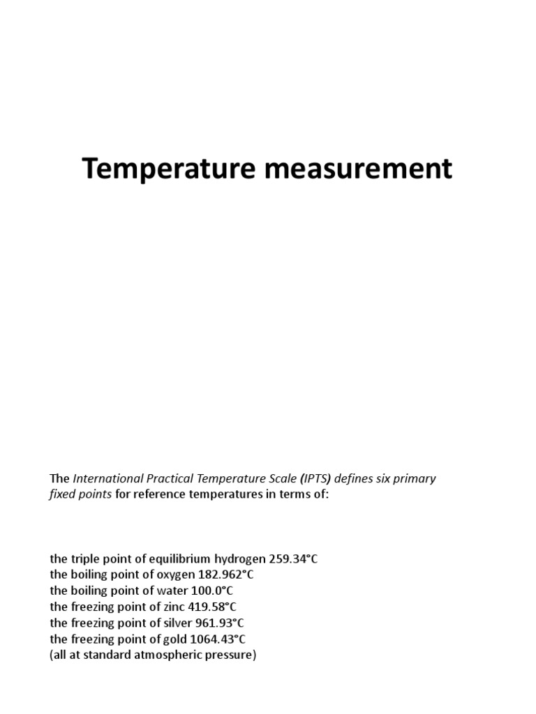Temperature Measurement | PDF