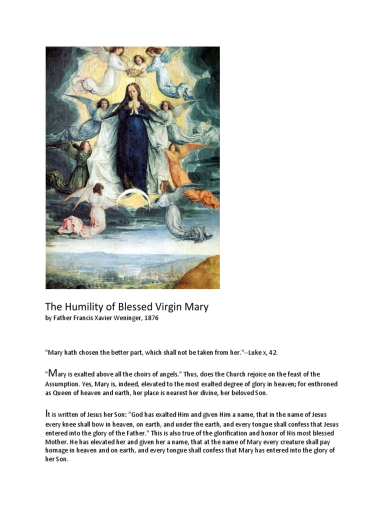 The Humility of Blessed Virgin Mary | Humility | Mary, Mother Of Jesus