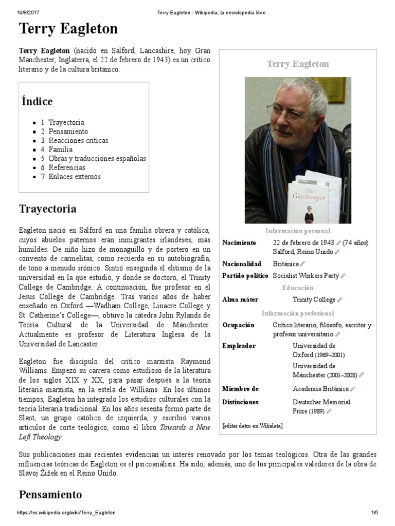 Terry Eagleton | PDF | Movimientos filosóficos | Science