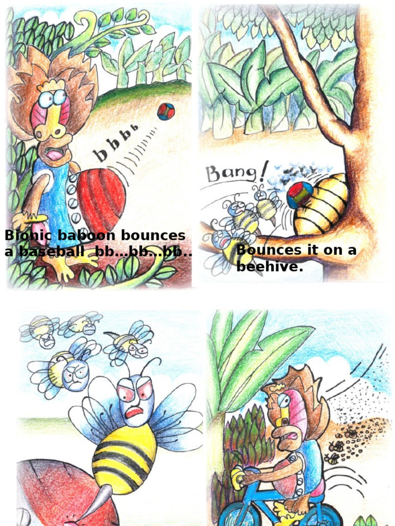 Bionic Baboon Bounces A Baseball BB BB Bb.. Bounces It On A Beehive ...