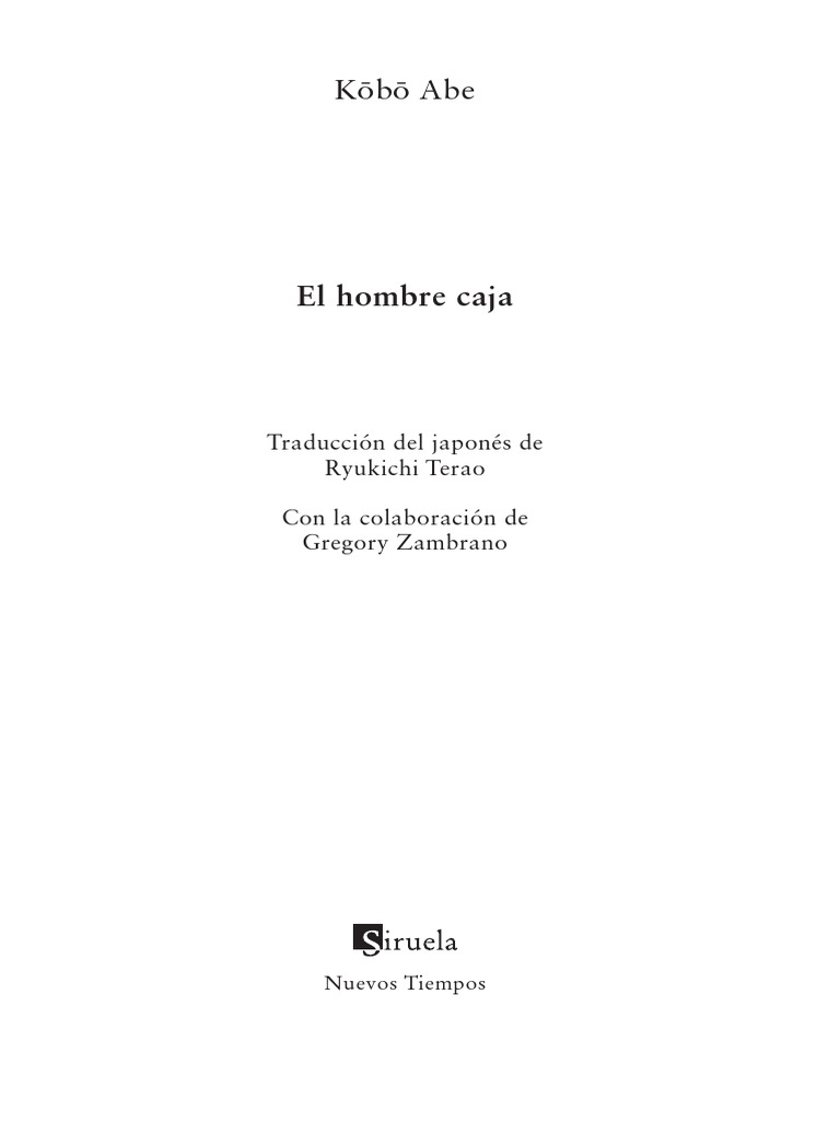 Abe, Kobo-HombreCaja PDF | PDF