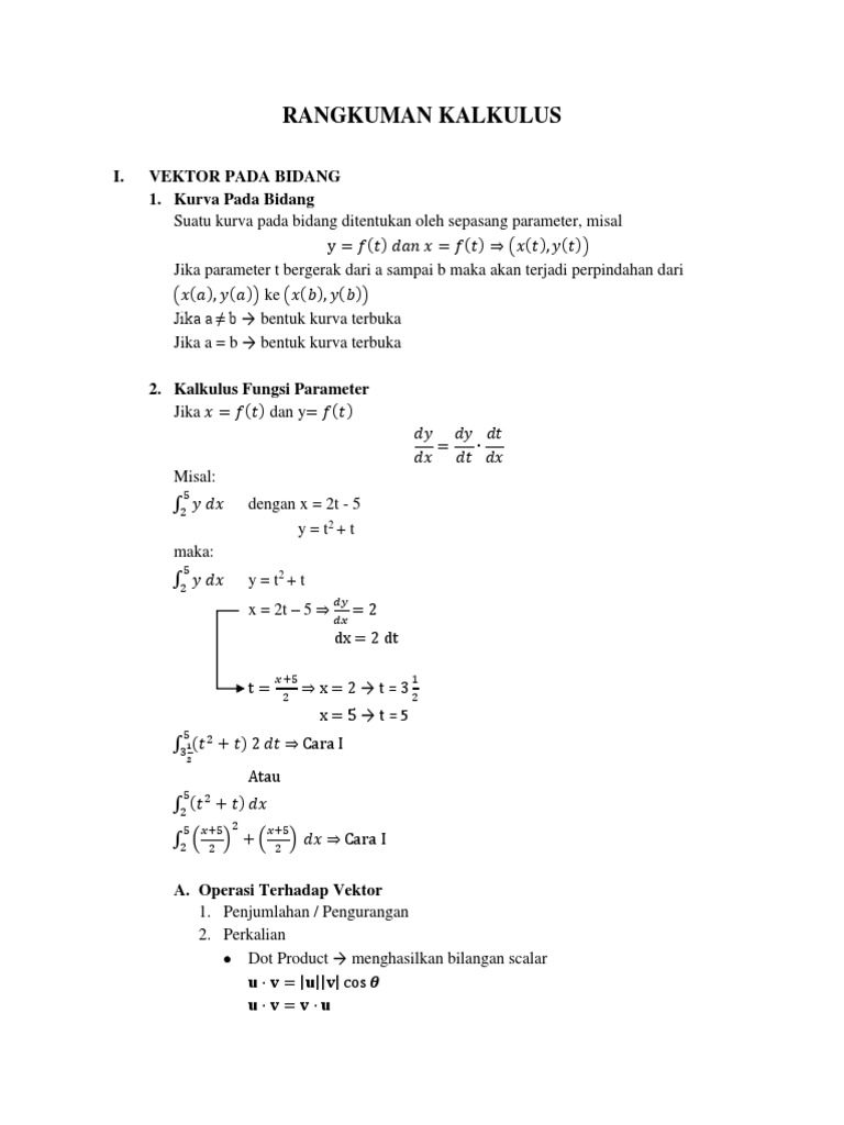 Rangkuman Kalkulus II | PDF