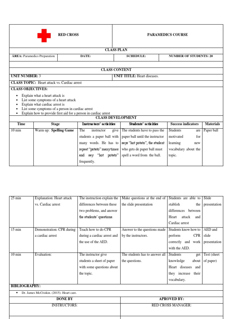 Heart Attack and Cardiac Arrest | PDF | Lesson Plan | Quality Of Life