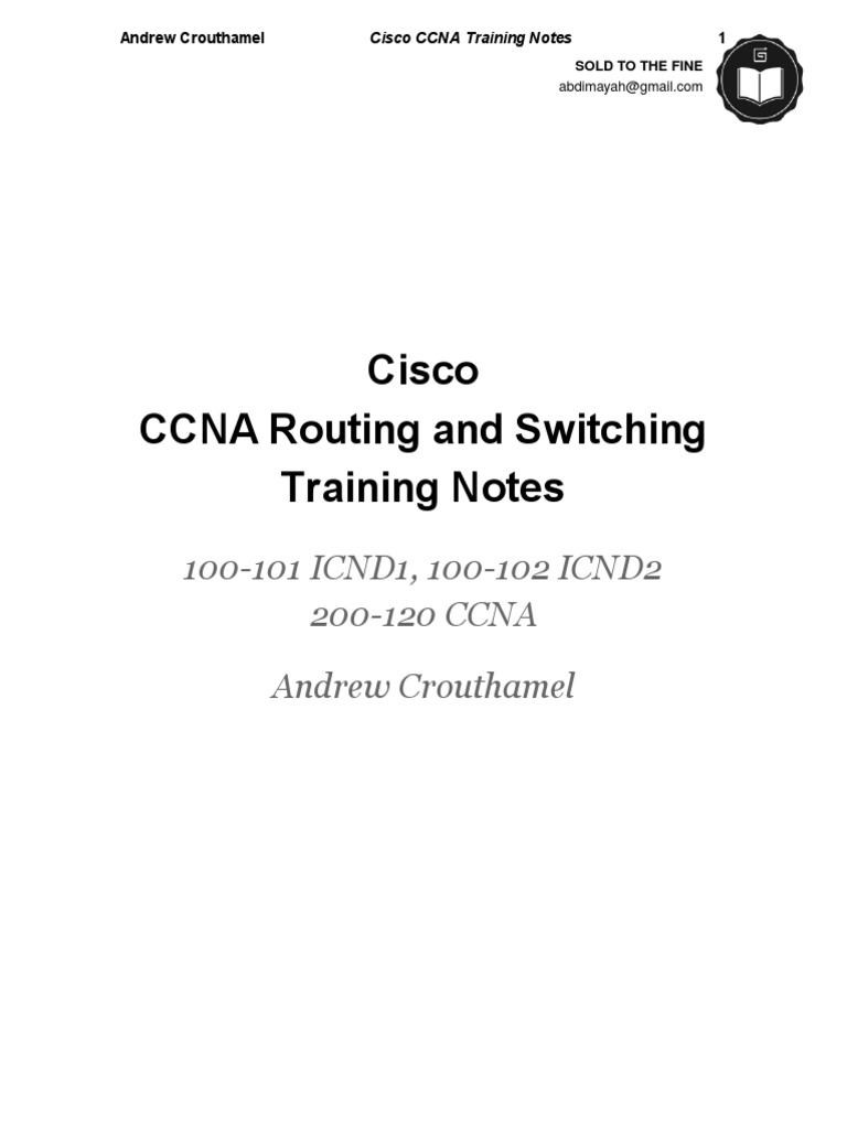 CCNA Short Notes PDF | PDF | I Pv6 | Port (Computer Networking)