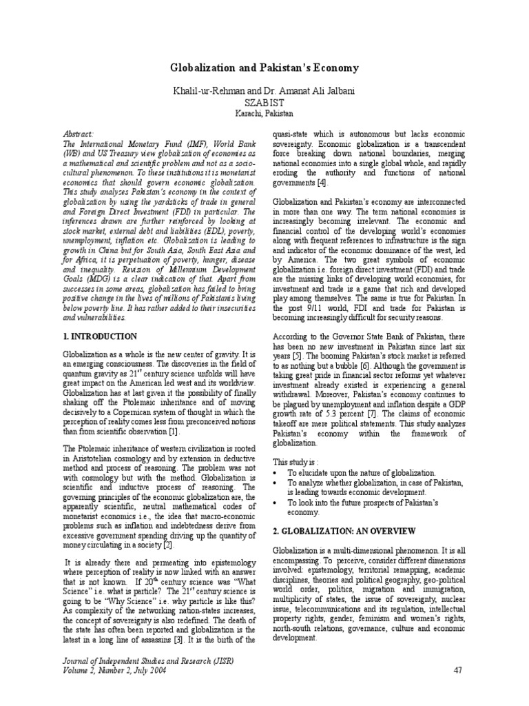 Globalization | PDF | Globalization | Development Economics