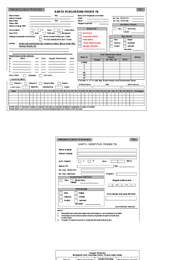 Form TB 01-11 (Revisi) | PDF