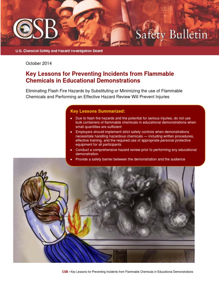 6 63214 CSB Lab Safety Bulletin 2014-10-30 | PDF | Flammability | Fires