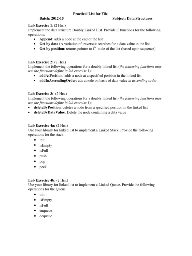 DS Practical List | PDF | Queue (Abstract Data Type) | Algorithms And ... DS Practical List | PDF | Queue (Abstract Data Type) | Algorithms And ...
