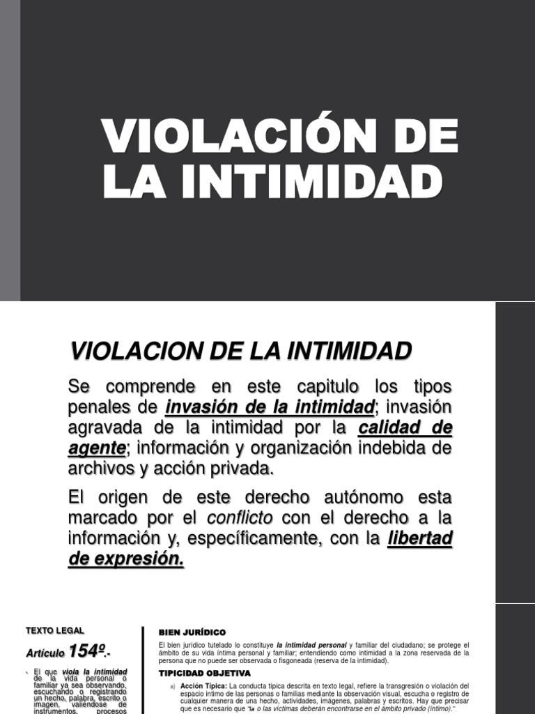 Violación a Intimidad | Castigos | Violación