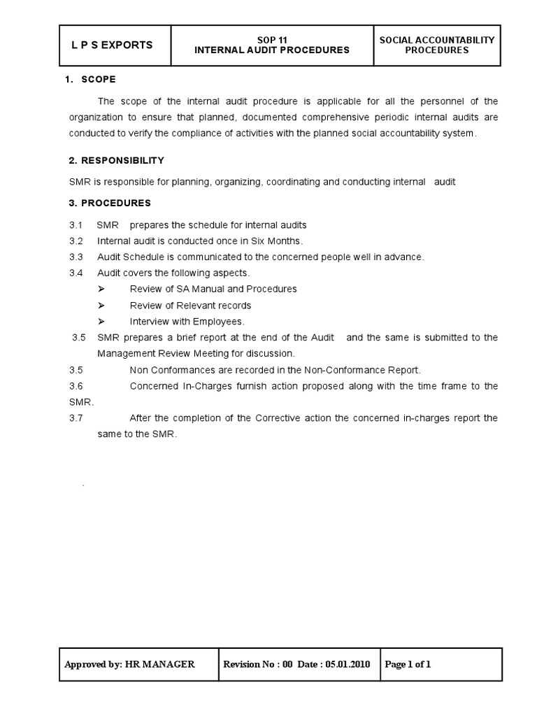 12+internal Audit Procedures | PDF | Career & Growth | Business