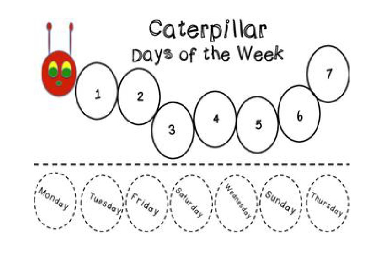 Days of Week Caterpillar | PDF