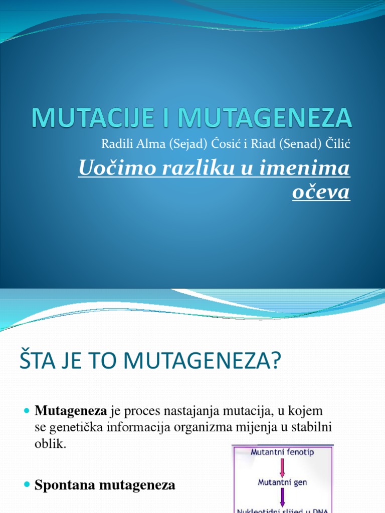 Mutacije I Mutageneza | PDF