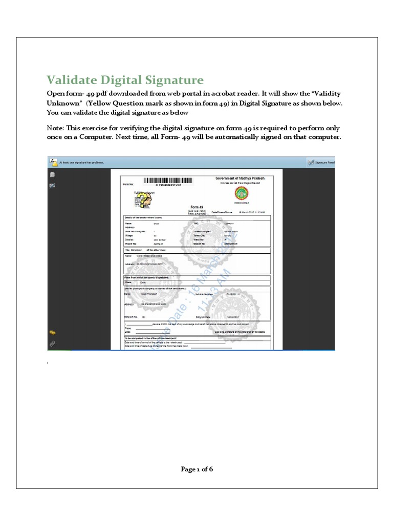 Validate Digital Signature in PDF | PDF