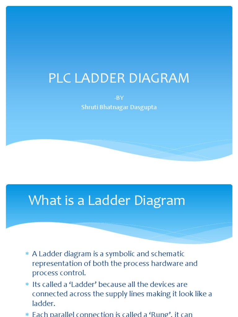 PLC Ladder Diagram: - BY Shruti Bhatnagar Dasgupta | PDF | Programmable ...