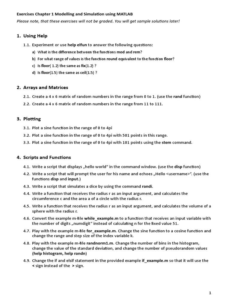 Exercises Ch2 PDF | PDF | Matrix (Mathematics) | Radius