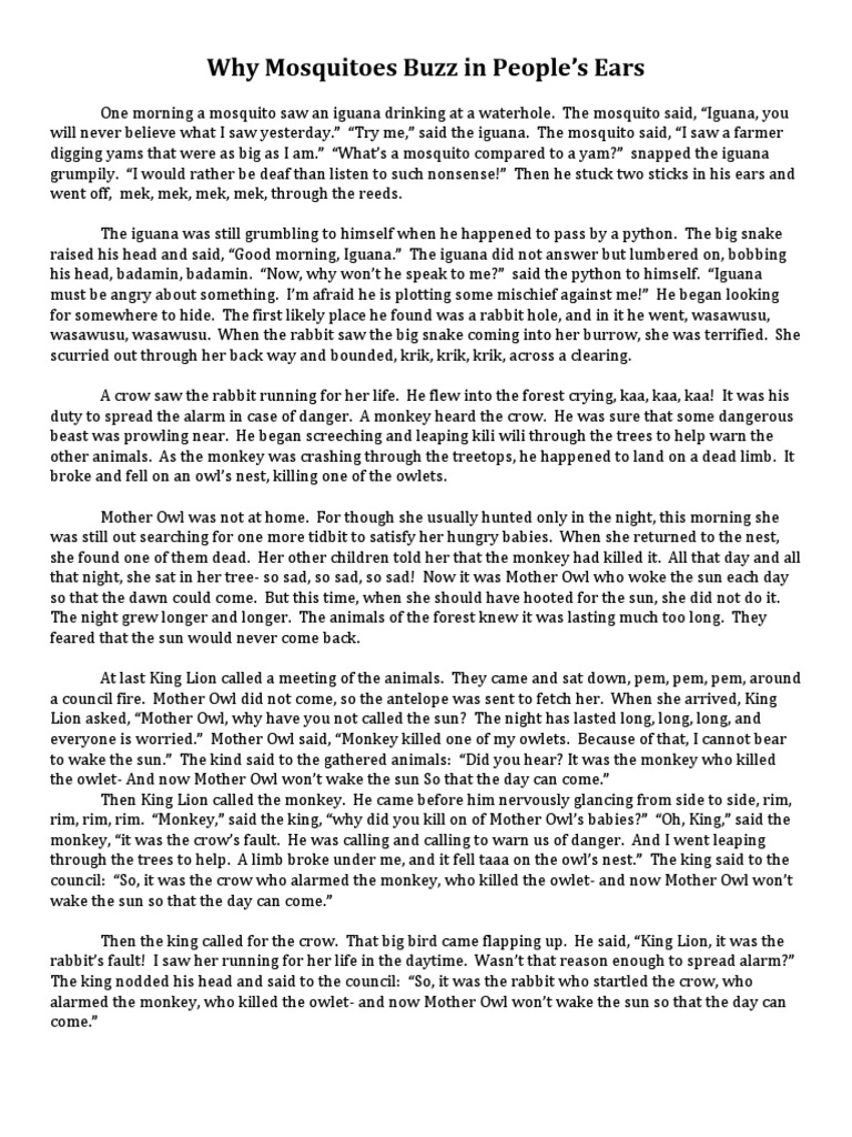 Why Mosquitoes Buzz in People - S Ears PDF | PDF
