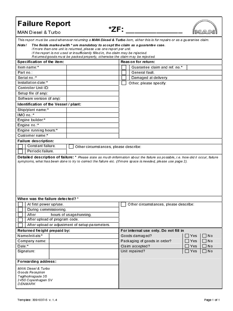 Failure Report | PDF | Diesel Engine | Software