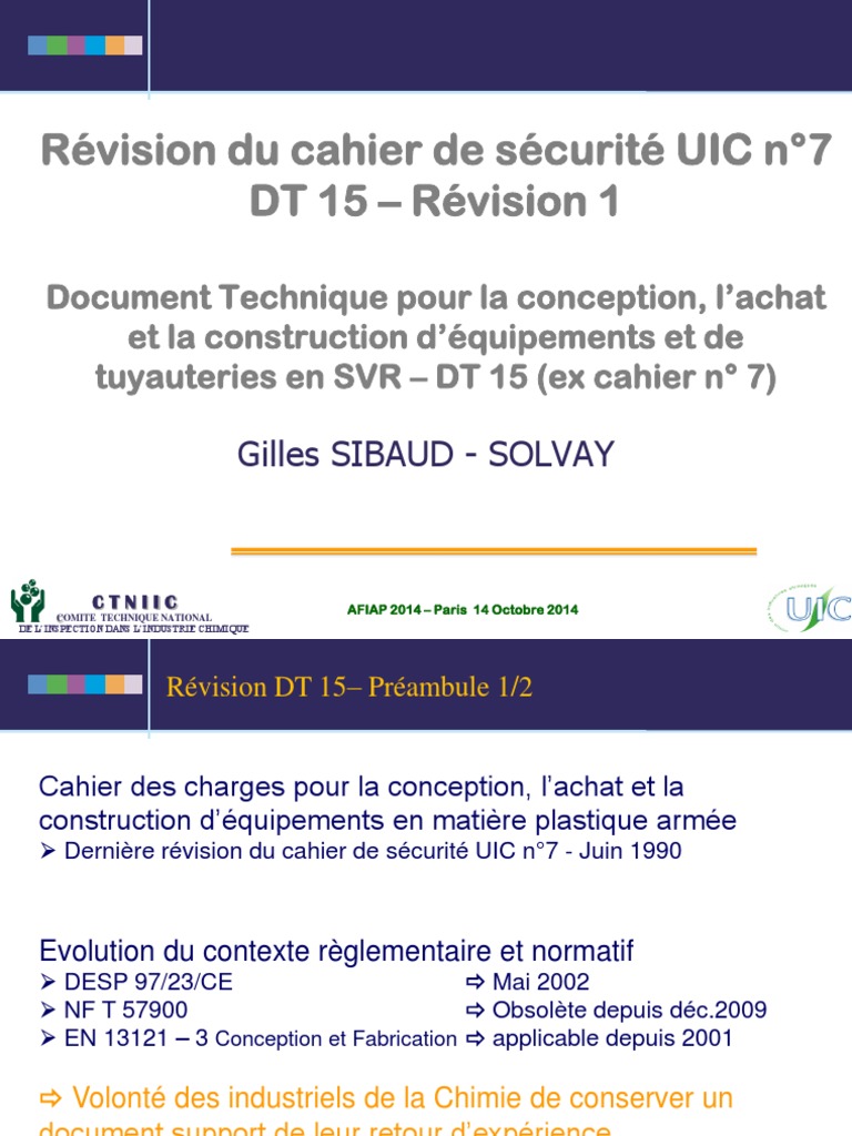 Révision DT 15 : Sécurité Industrie Chimique | PDF | Soudage | Construction