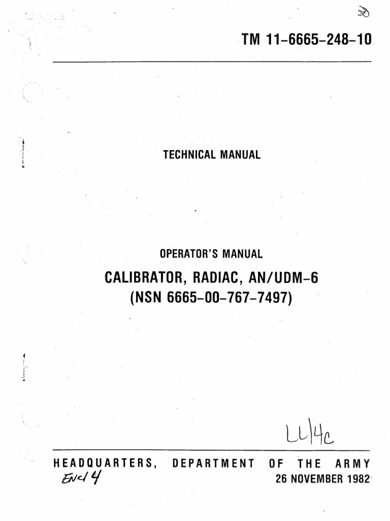 Calibrator, Radiac, An/Udm-6: Technical Manual | PDF | Nuclear ...
