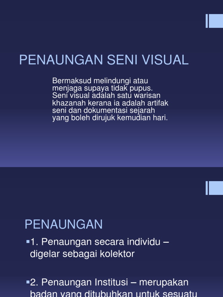 Penaungan Seni Visual | PDF