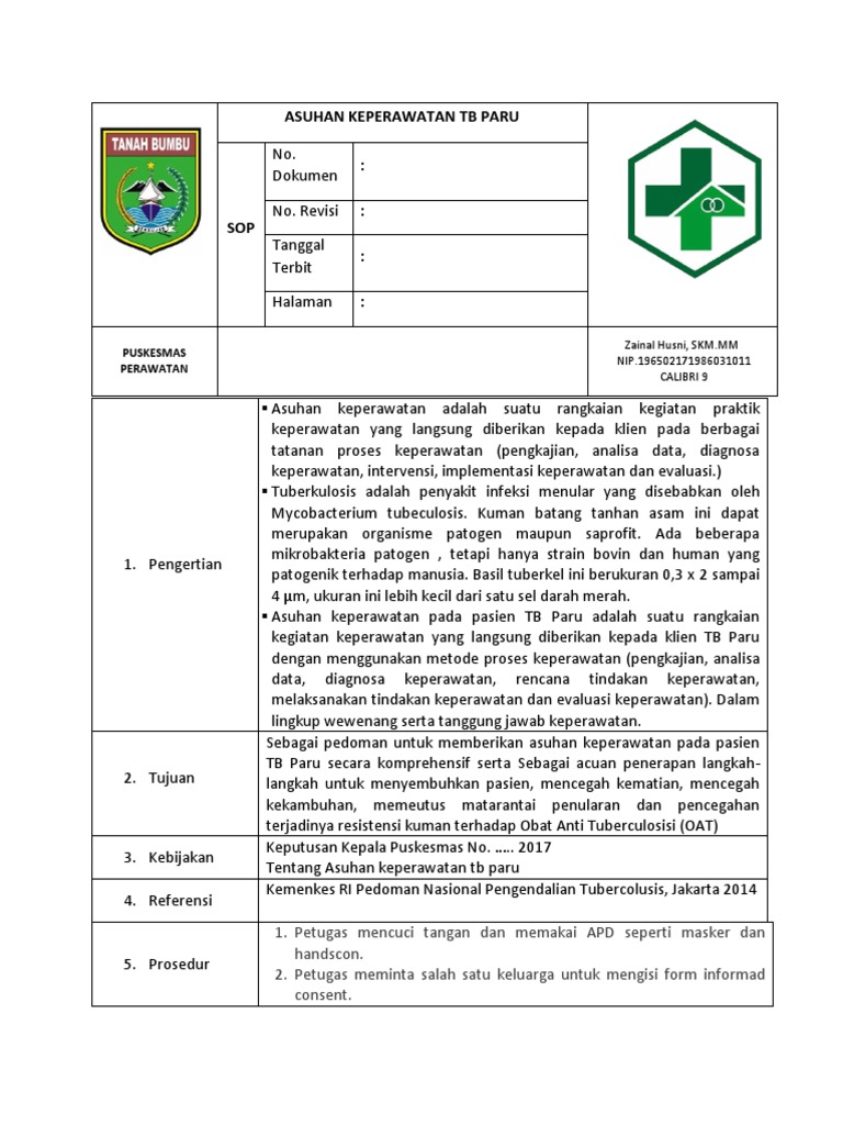 Sop Askep TB Paru Rri | PDF